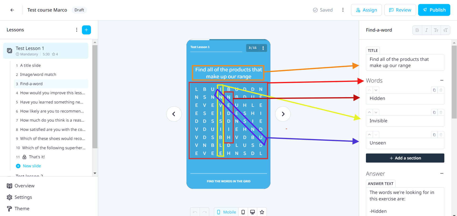 Find-A-Word Template