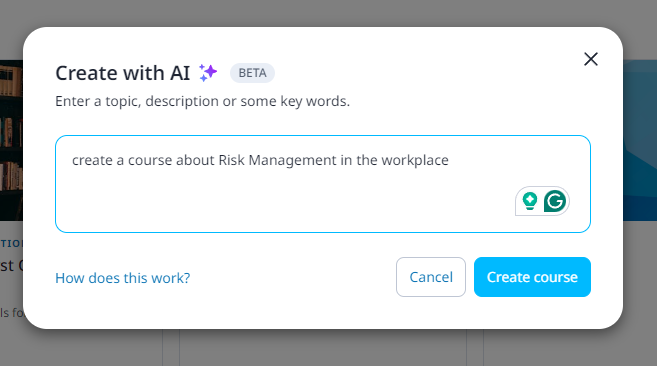 Create with AI Create