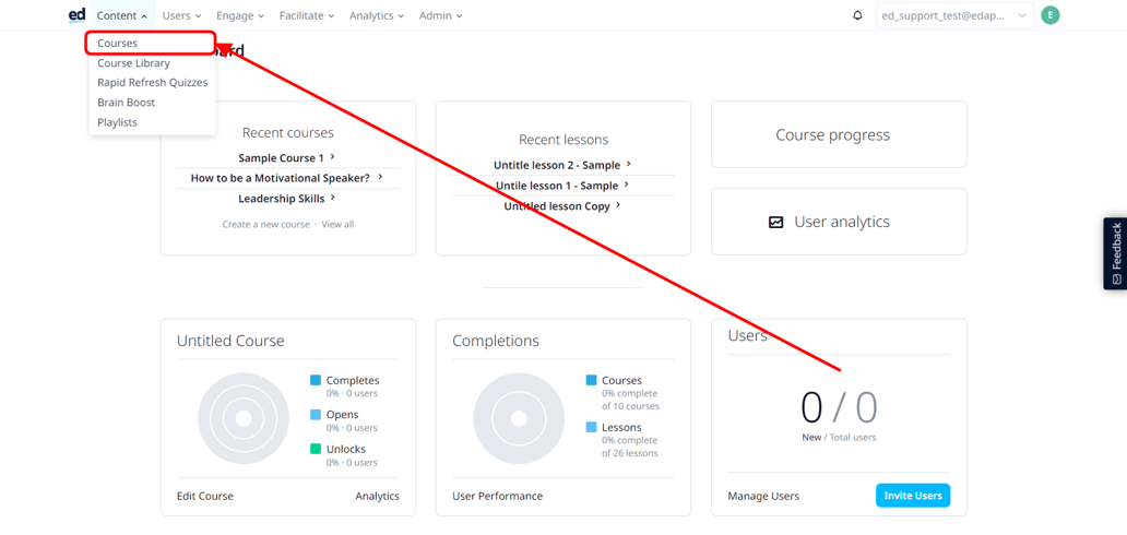 Create a Course/Lesson