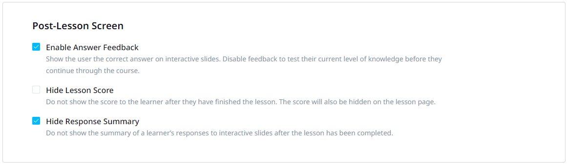 Create Quizzes in Lessons