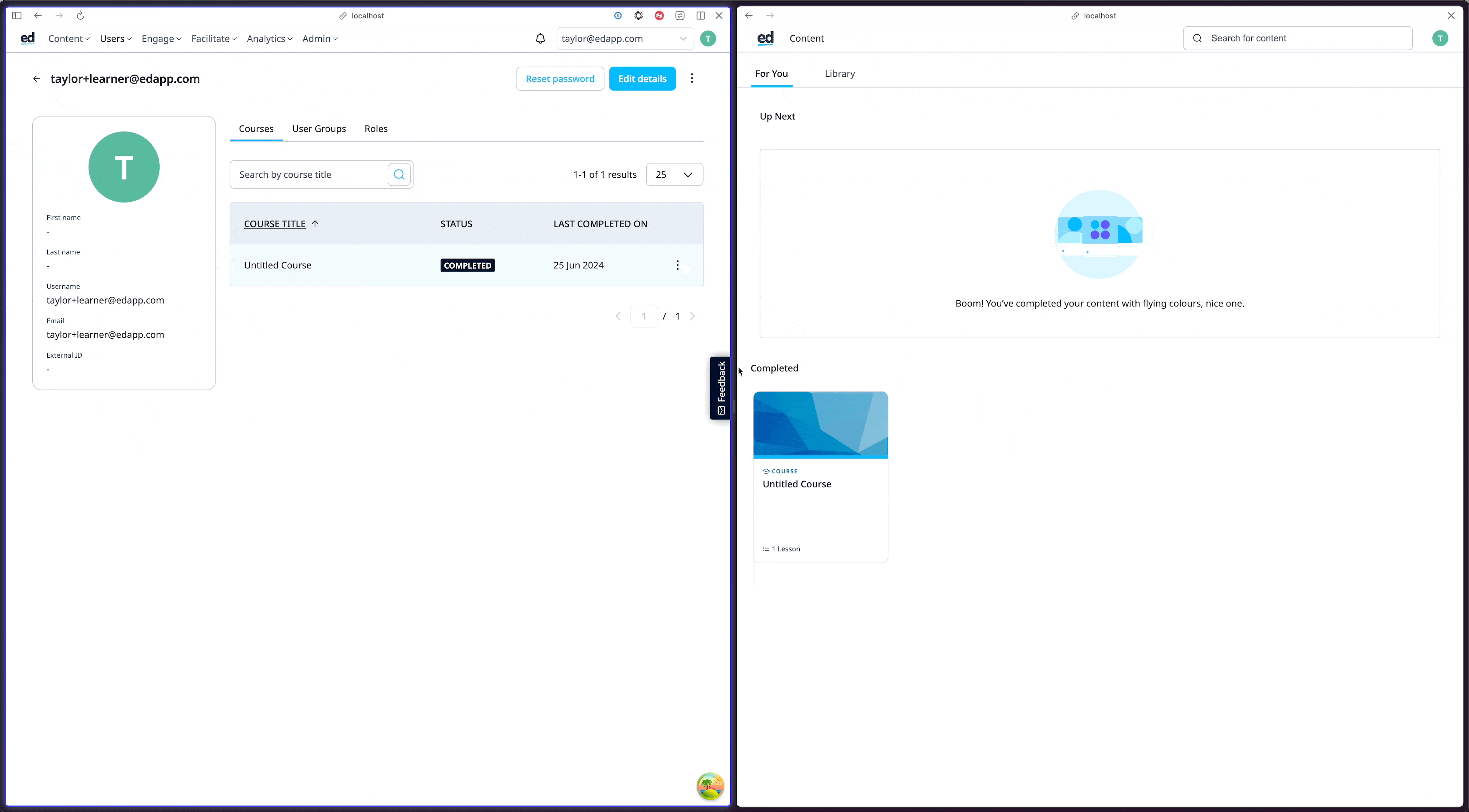 Reset Your Learner's Course Progress