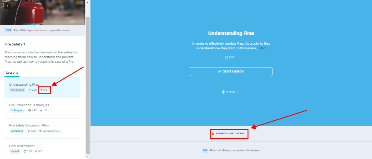Learner Course Home Screen