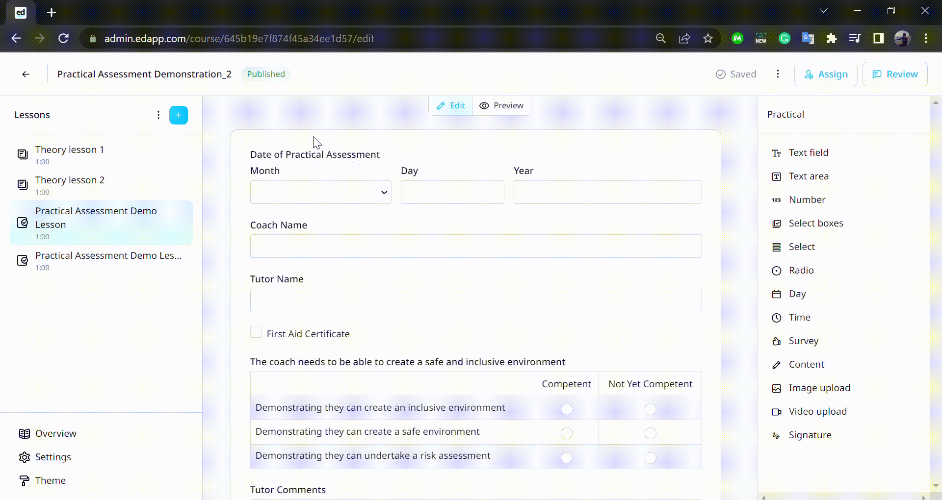Practical Assessments