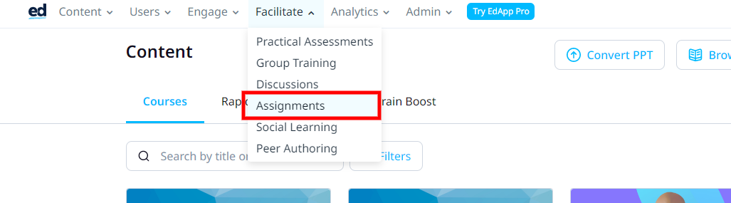 Assignments Feature