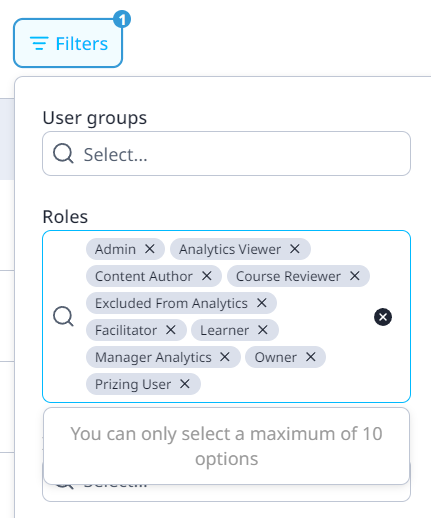 Managing users from the User List page