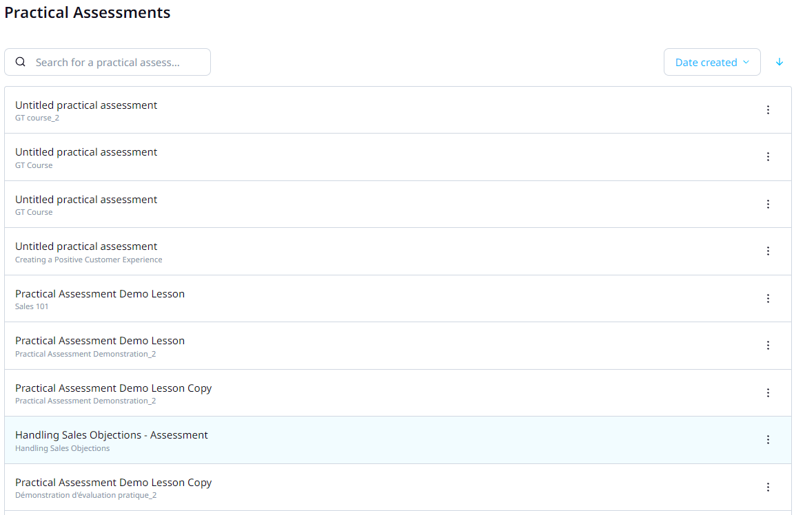 Practical Assessments