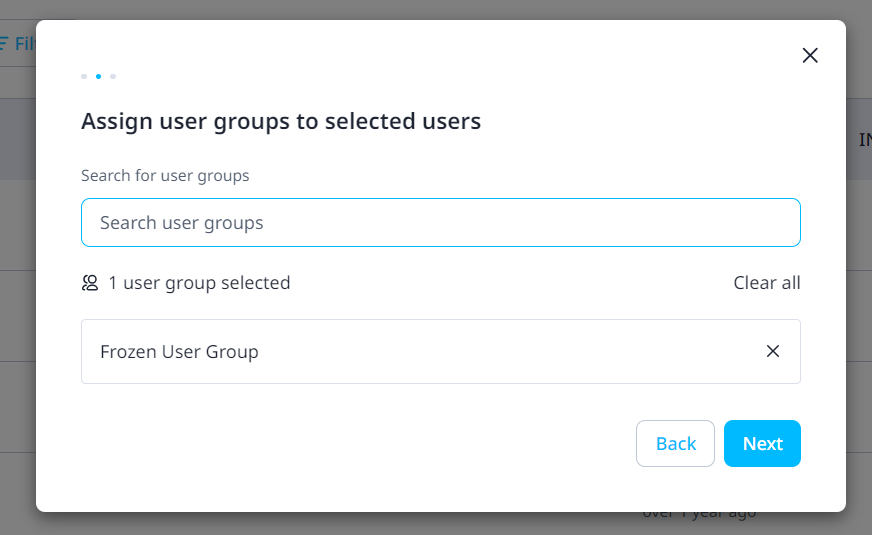 Managing users from the User List page