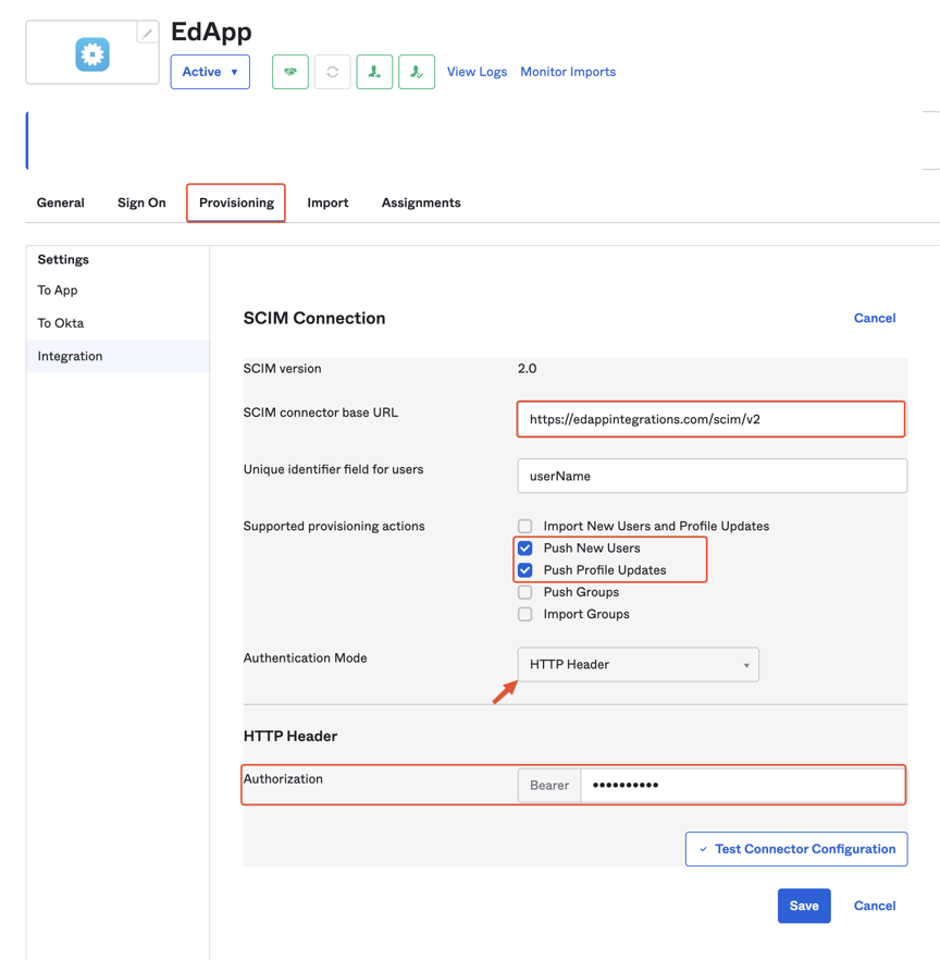 Configuring Auto Provisioning in Okta with SCIM