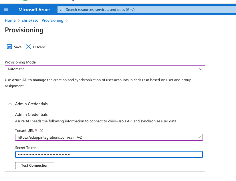 Configuring Auto Provisioning in Microsoft Azure EntraID with SCIM