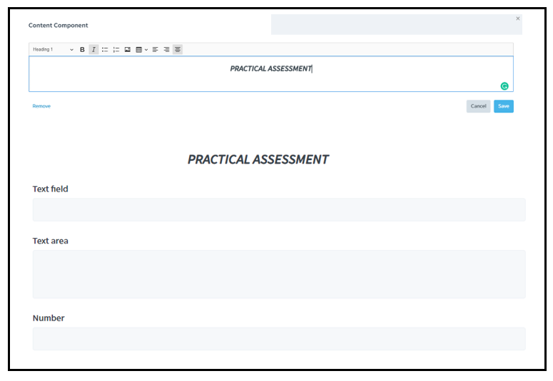 Practical Assessment Templates