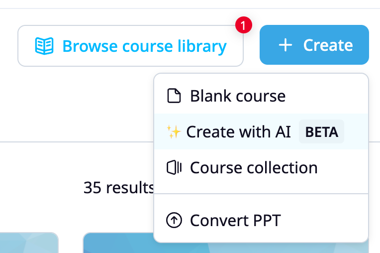 Create with AI Create