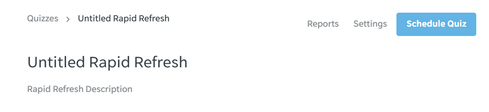 Rapid Refresh Feature