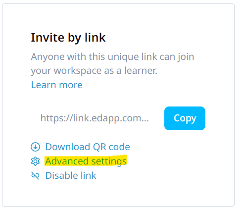 Invite Users to EdApp via invite links