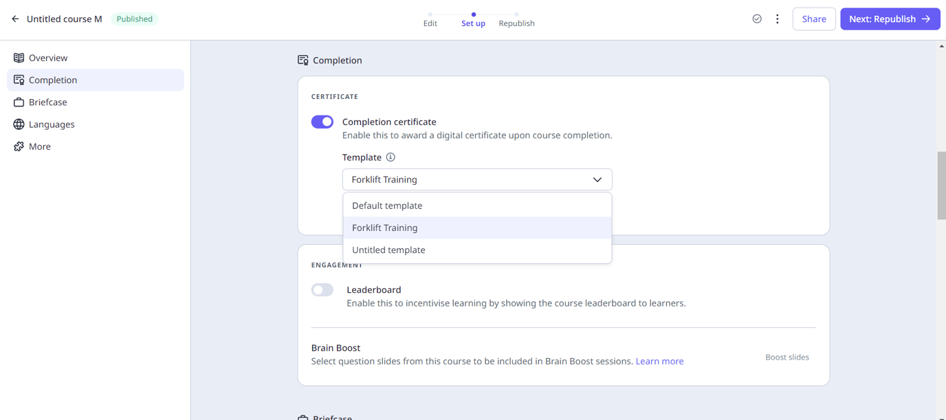 Recurring Certification