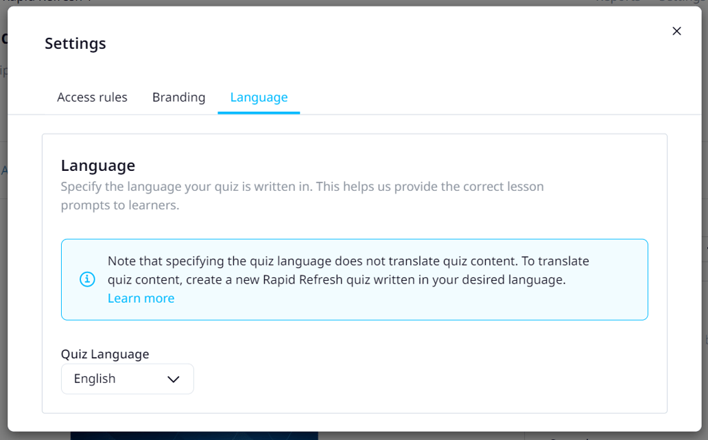 Rapid Refresh Feature