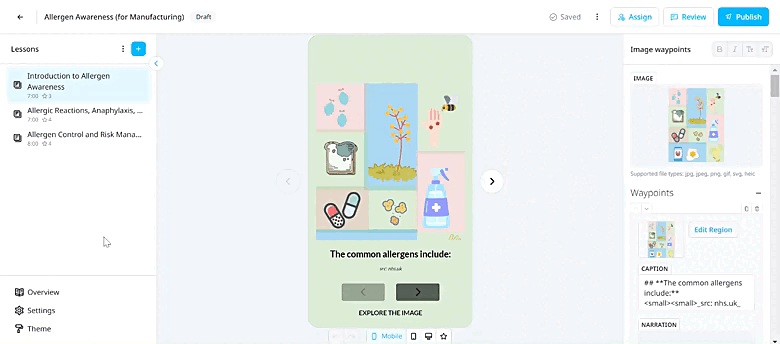 Create Quizzes in Lessons
