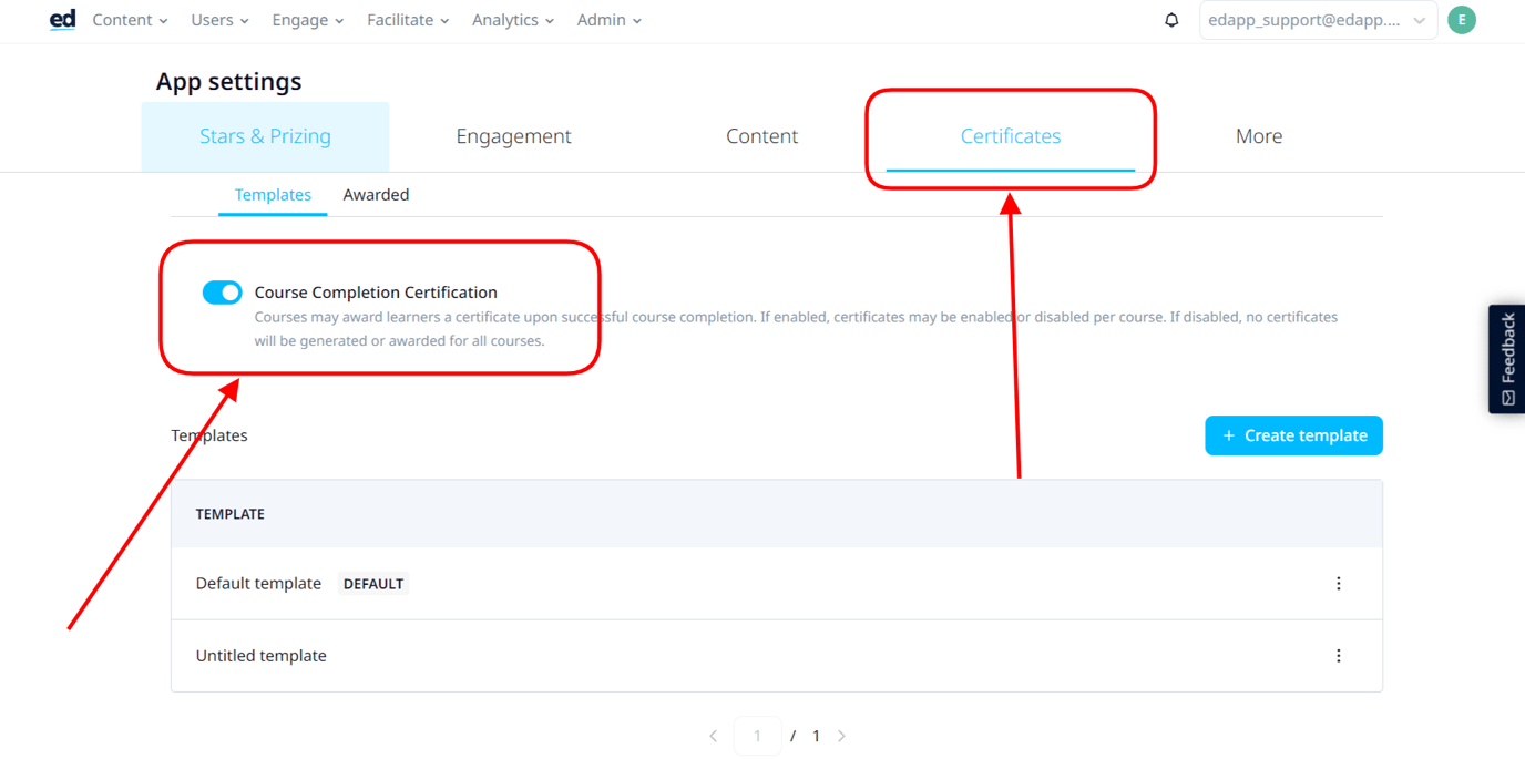 Course Completion Certificates