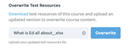 Overwrite Text Resources